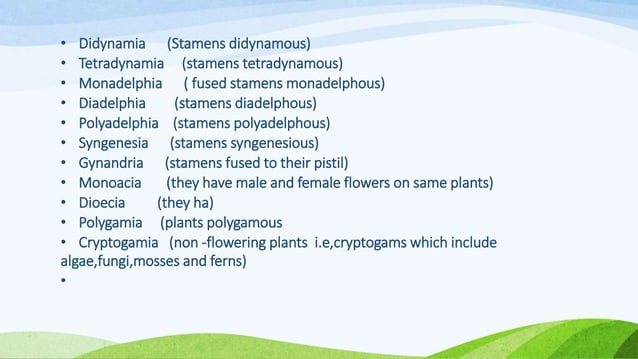 Artificial classification system | PPTX | Gardening | Home & Garden