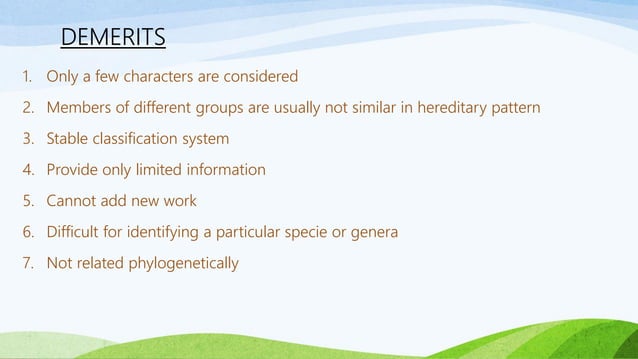 Artificial Classification System Ppt