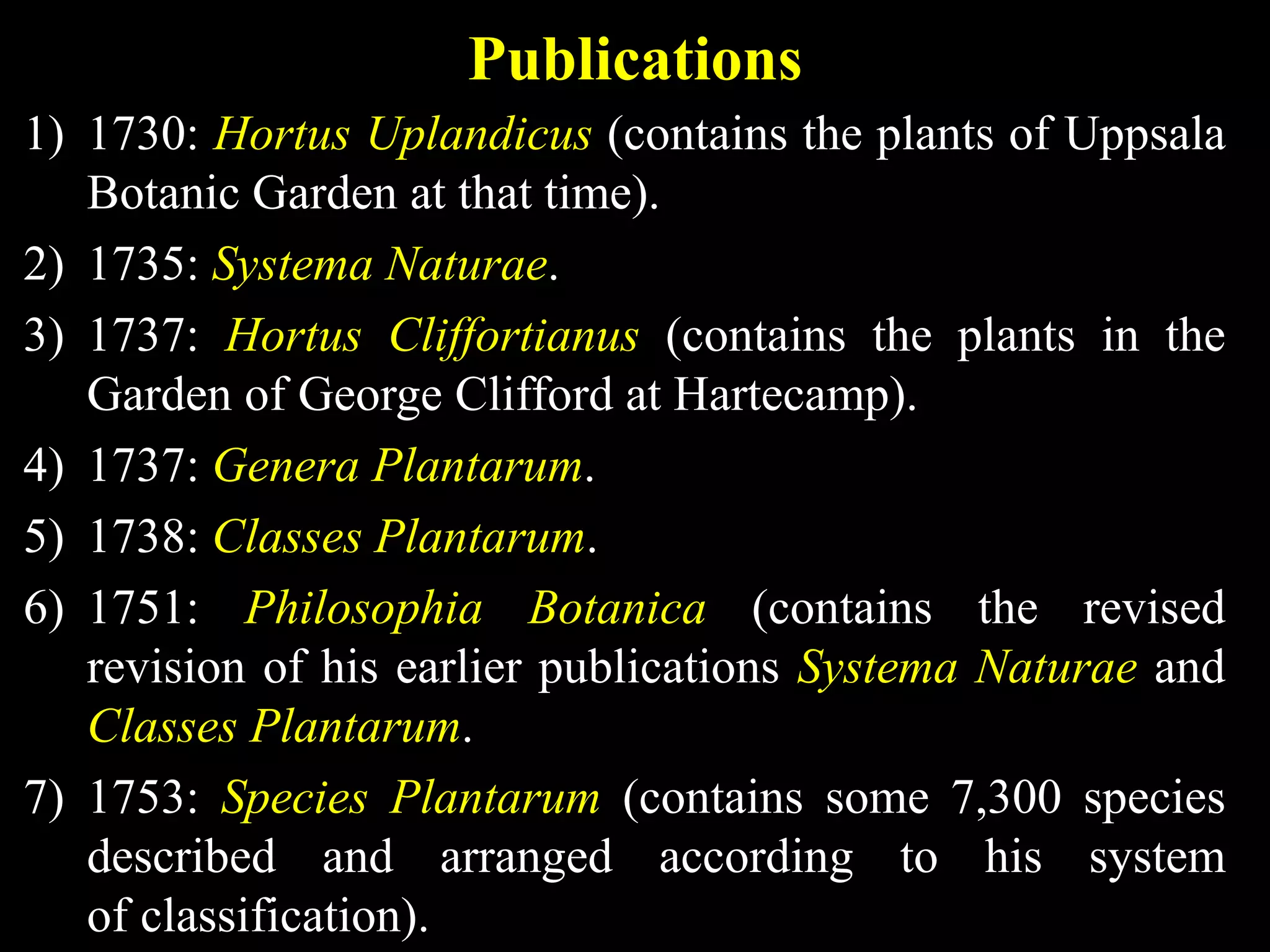 Artificial classification system- Carolus Linneaus | PPT
