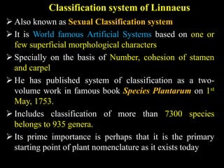 Artificial classification system- Carolus Linneaus | PPT