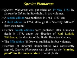 Artificial classification system- Carolus Linneaus | PPT