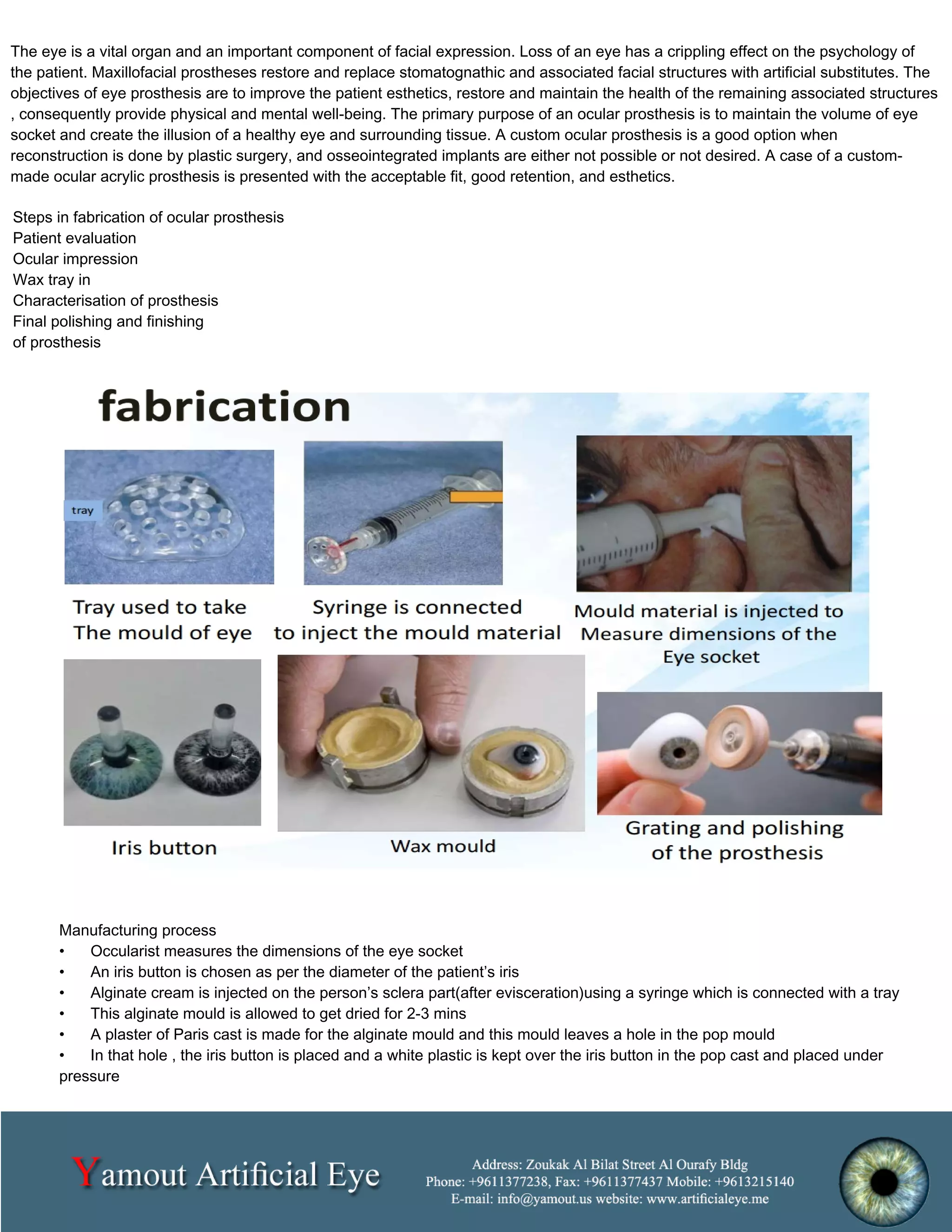 Yamout Artificial eye | PDF