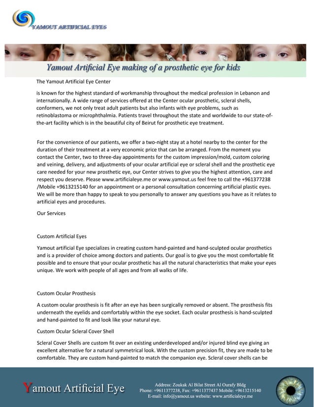 Yamout Artificial eye | PDF