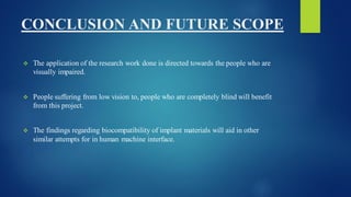 artificial eye ppt. | PDF