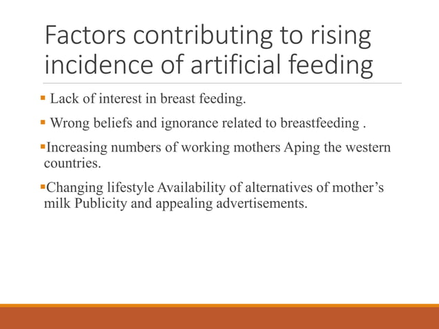 ARTIFICIAL FEEDING.pptx | Pregnancy | Reproductive Health