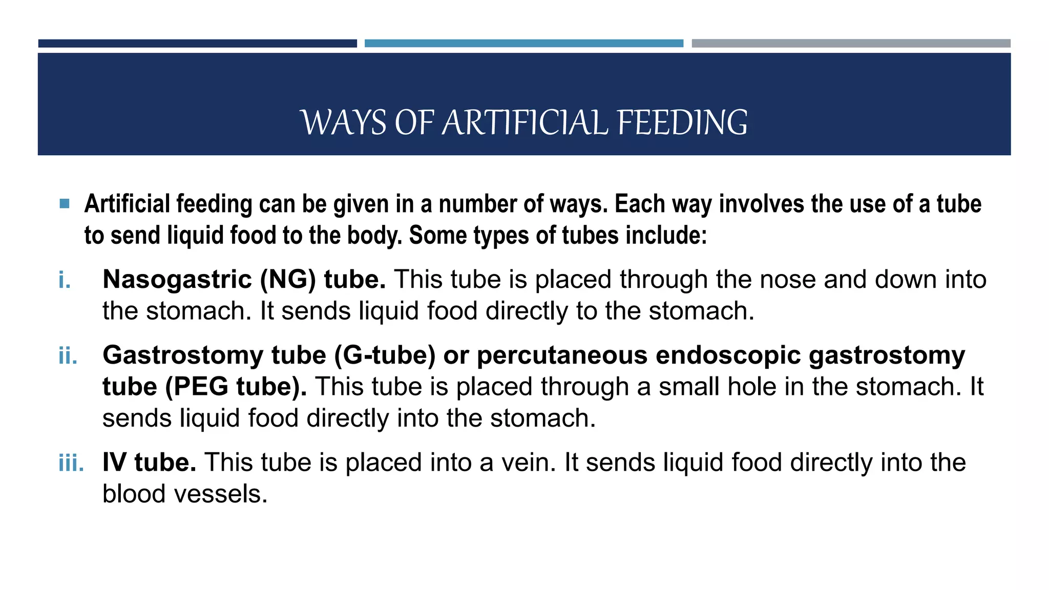Artificial feeding of the patient | PPTX