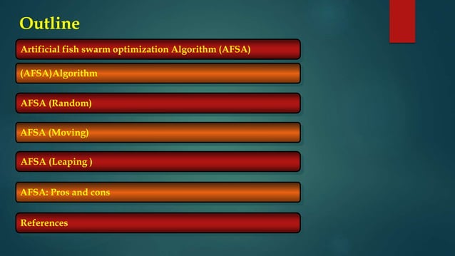 Artificial Fish Swarm Algorithm (Swarm Intelligence) | PPTX | Computing | Technology & Computing
