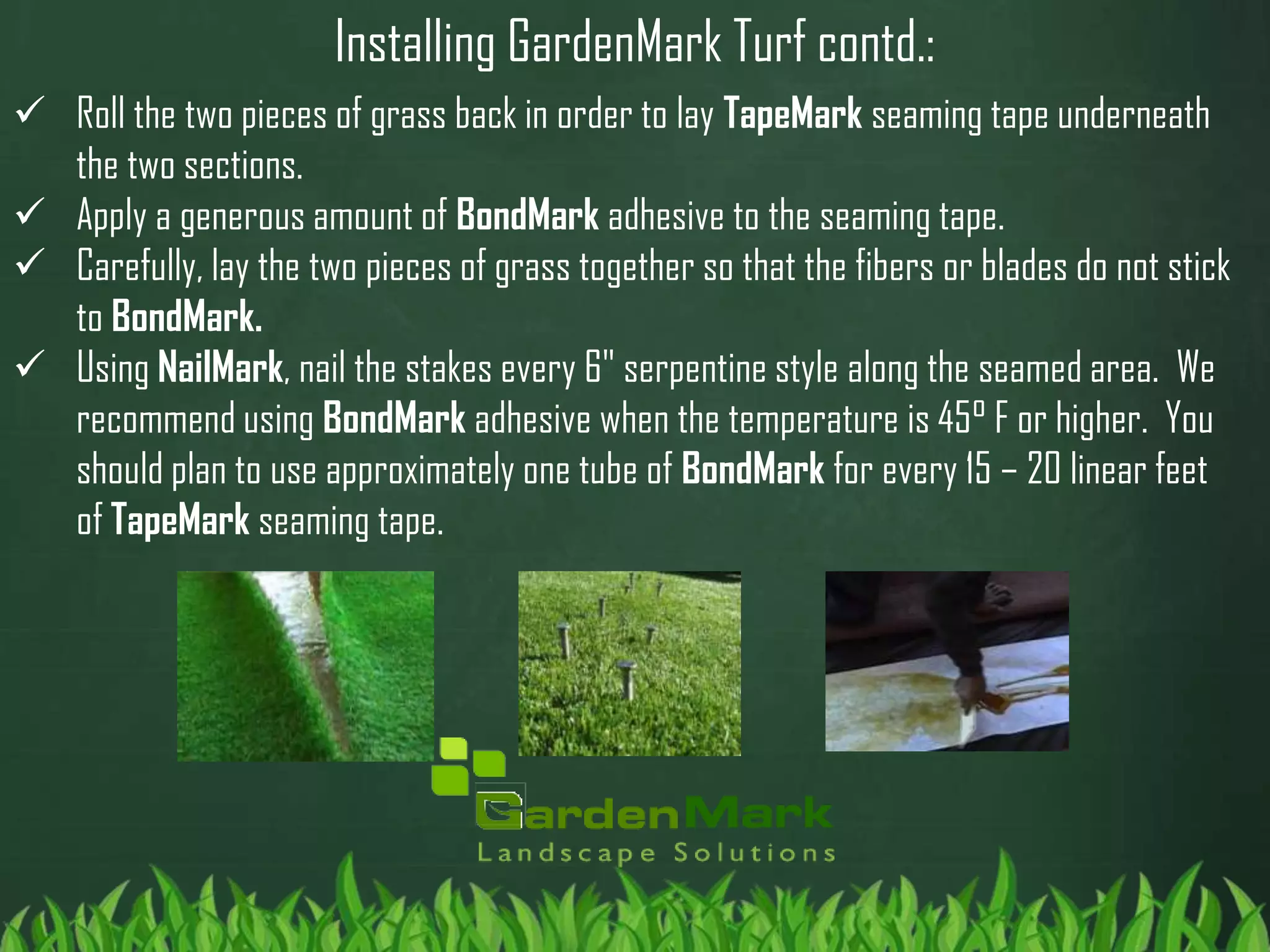 Artificial grass installation - garden mark | PPTX