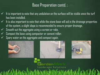 Artificial grass installation - garden mark | PPTX