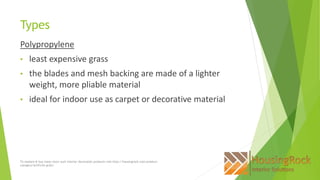 Artificial grass ppt | PPTX