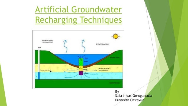 Artificial groundwater recharging techniques