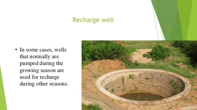 Artificial groundwater recharging techniques