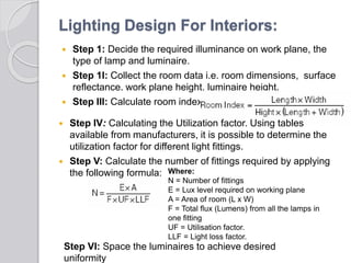 Artificial illumination and night lighting | PPTX