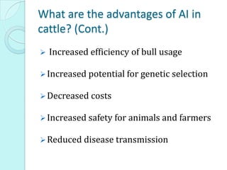 Artificial insemination in cattle | PPTX
