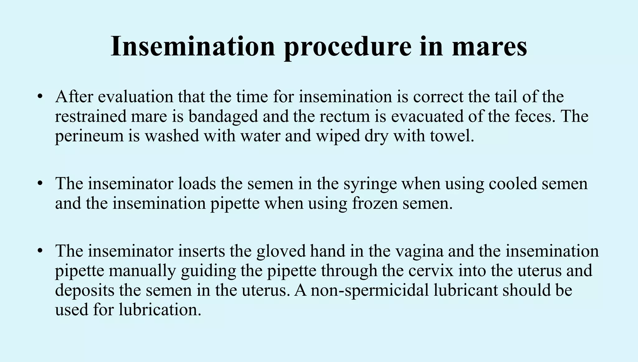 Artificial insemination techniques in farm and pet animals | PDF