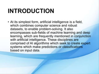 ARTIFICIAL INTELLIGENCE | PPT | Free Download
