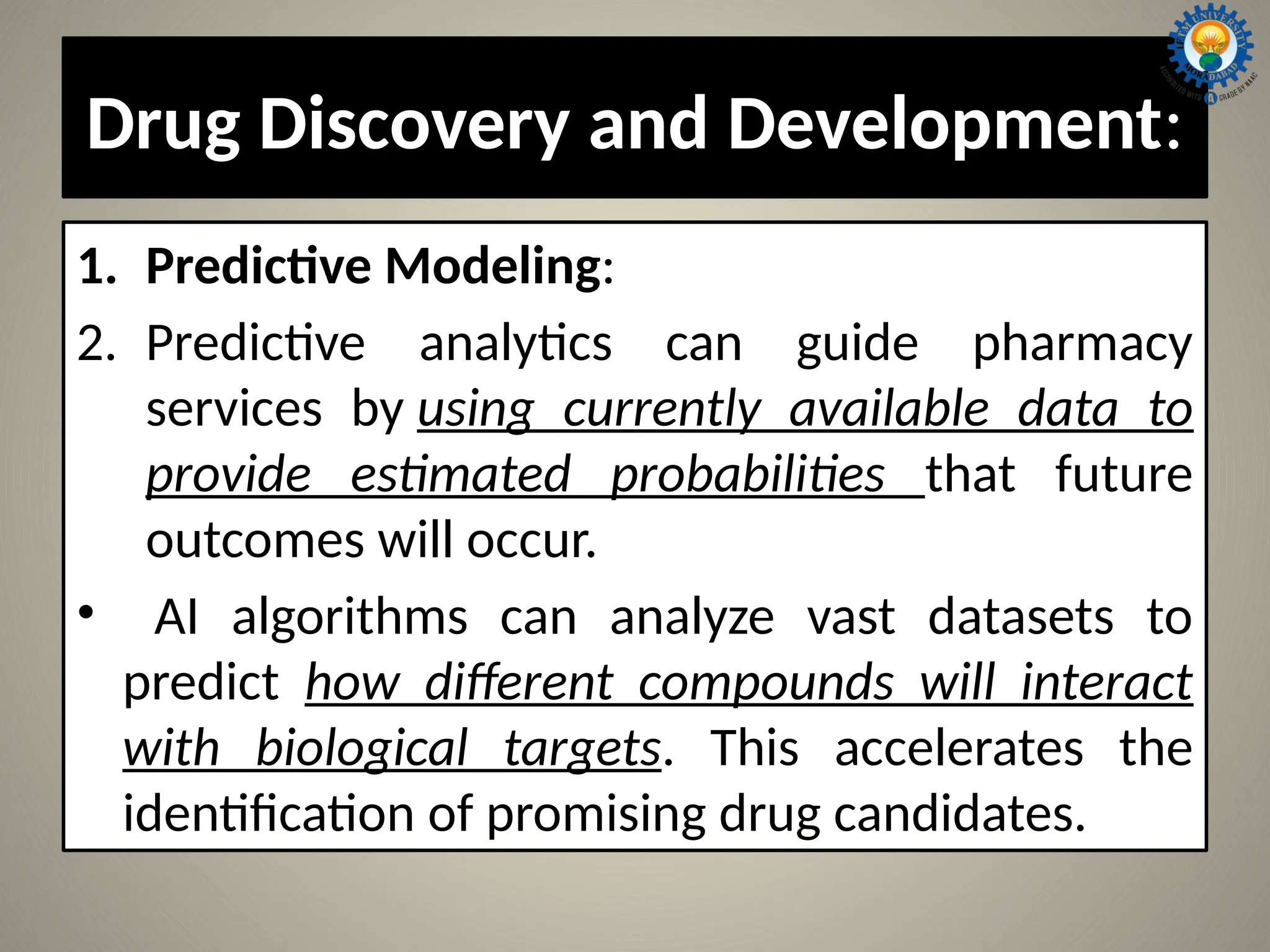 artificial intellIgence in PHARMACY.pptx