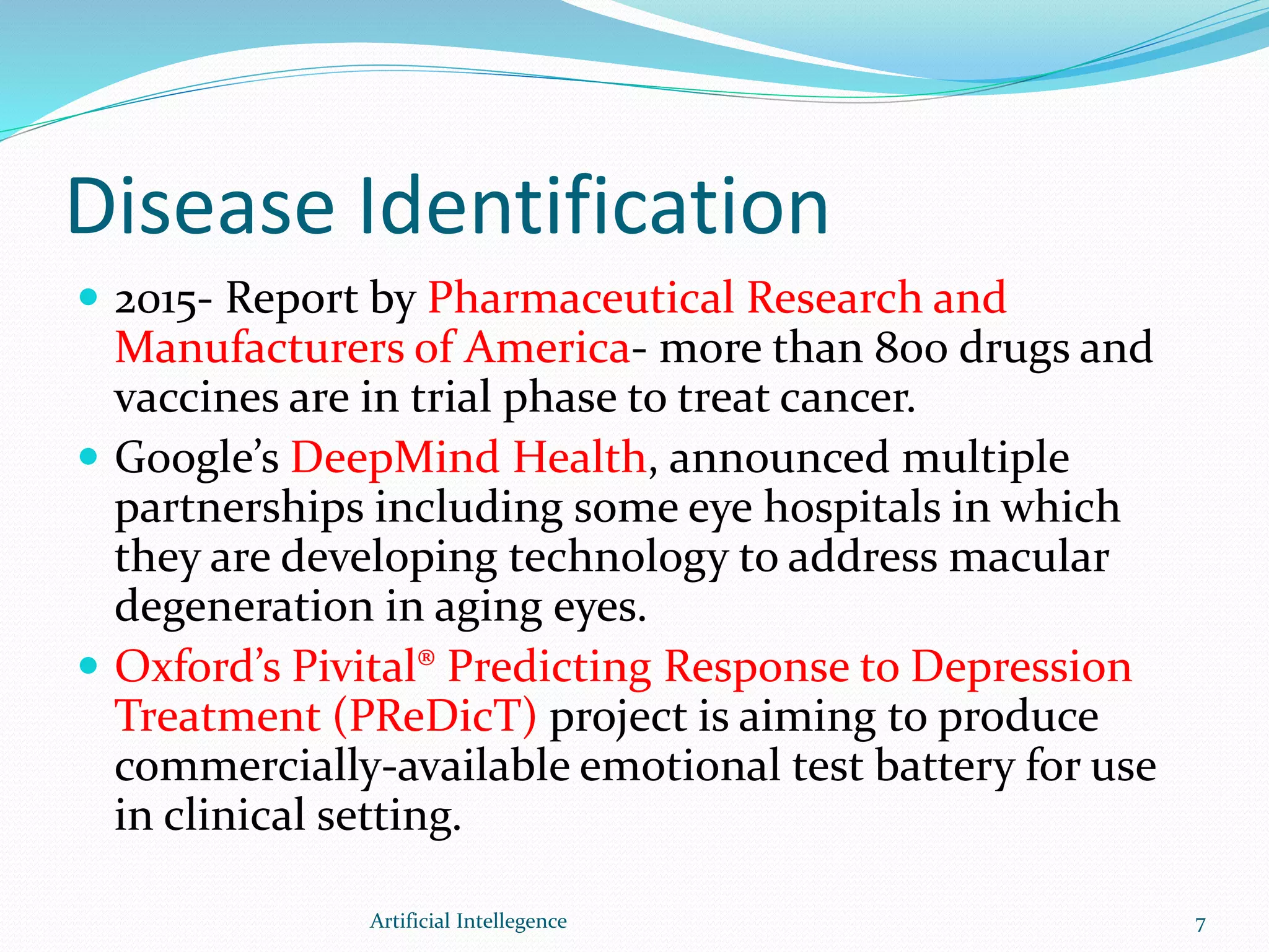 Artificial intelligence and its applications in healthcare and pharmacy ...