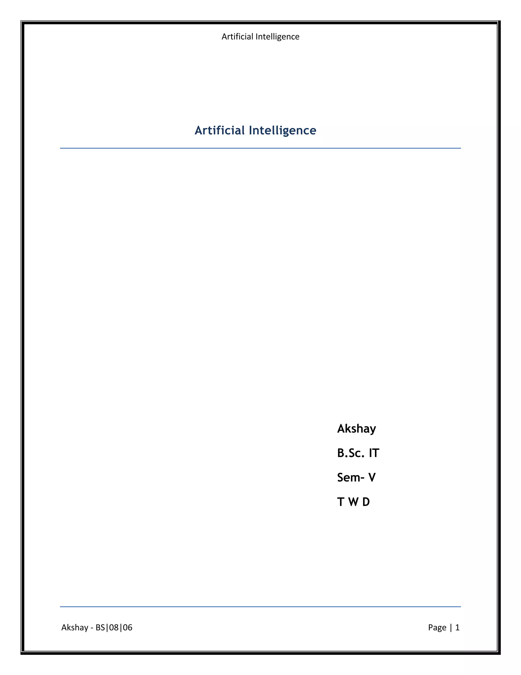 Artificial Intelligence | PDF