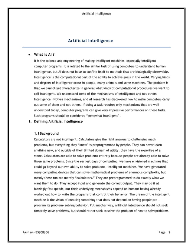 Artificial Intelligence | PDF