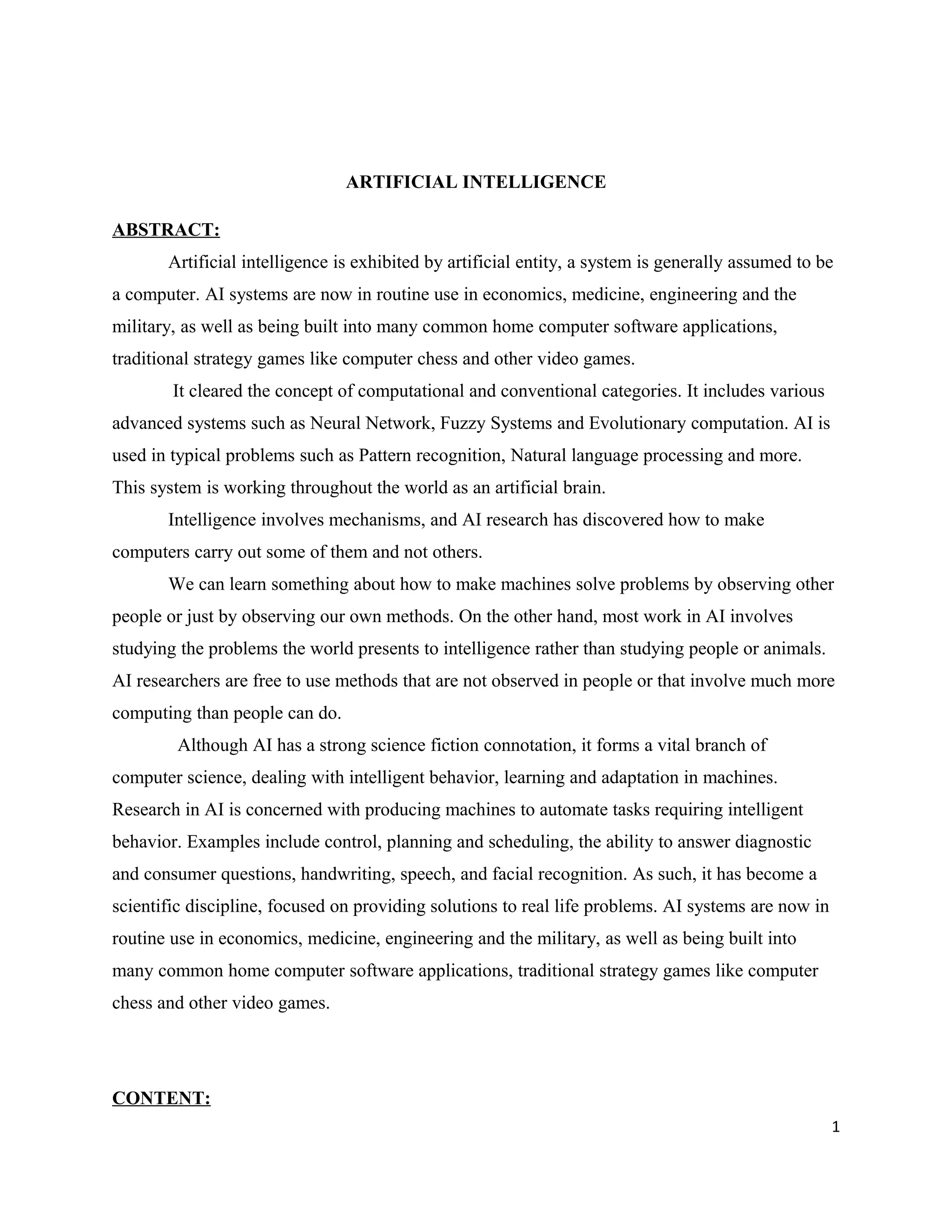 Artificial intelligence | DOC