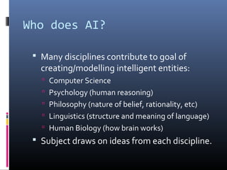 Artificial intelligence | PPT | Programming Languages | Computing