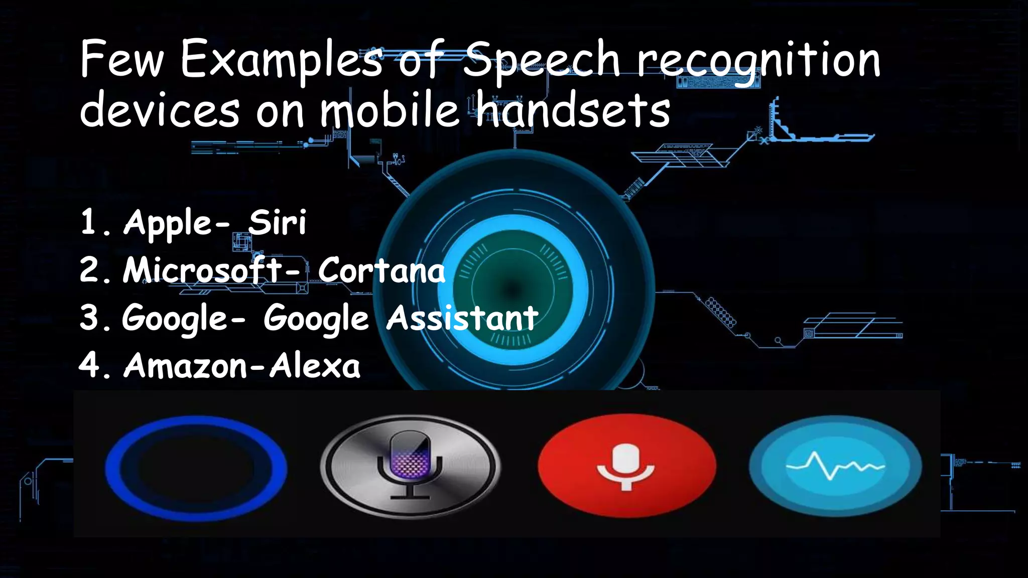 Artificial intelligence for speech recognition | PPTX