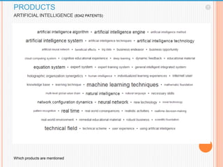 Artificial intelligence:Patent Analysis | PPTX
