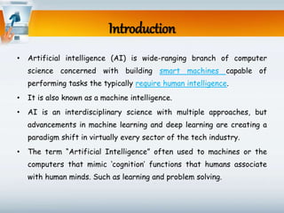 Bioinformatics and Artificial Intelligence (AI) the interrelation ...
