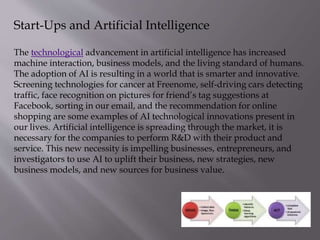 How Artificial Intelligence is revolutionizing the startup industry | PPT