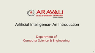 Artificial Intelligence - An Introduction | PPT