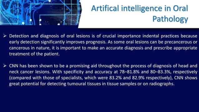 Artificial Intelligence. IDM.pptx | Dental Health | Diseases and Conditions