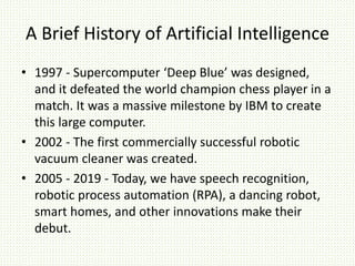 Artificial Intelligence.pptx | Artificial Intelligence | Technology ...