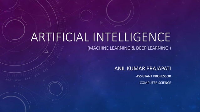 Artificial Intelligencemachine Learning And Deep Learning Pptx 