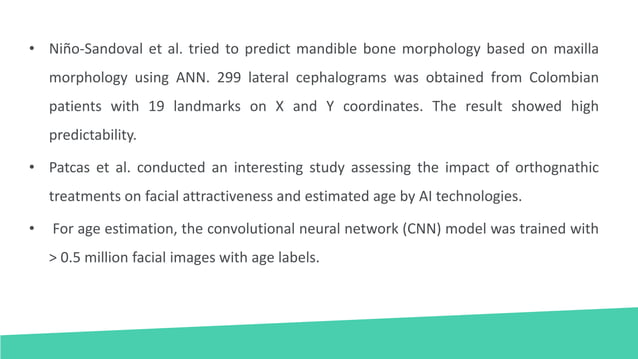 ARTIFICIAL INTELLIGENCE in current orthodontics | PPTX | Dental Health ...