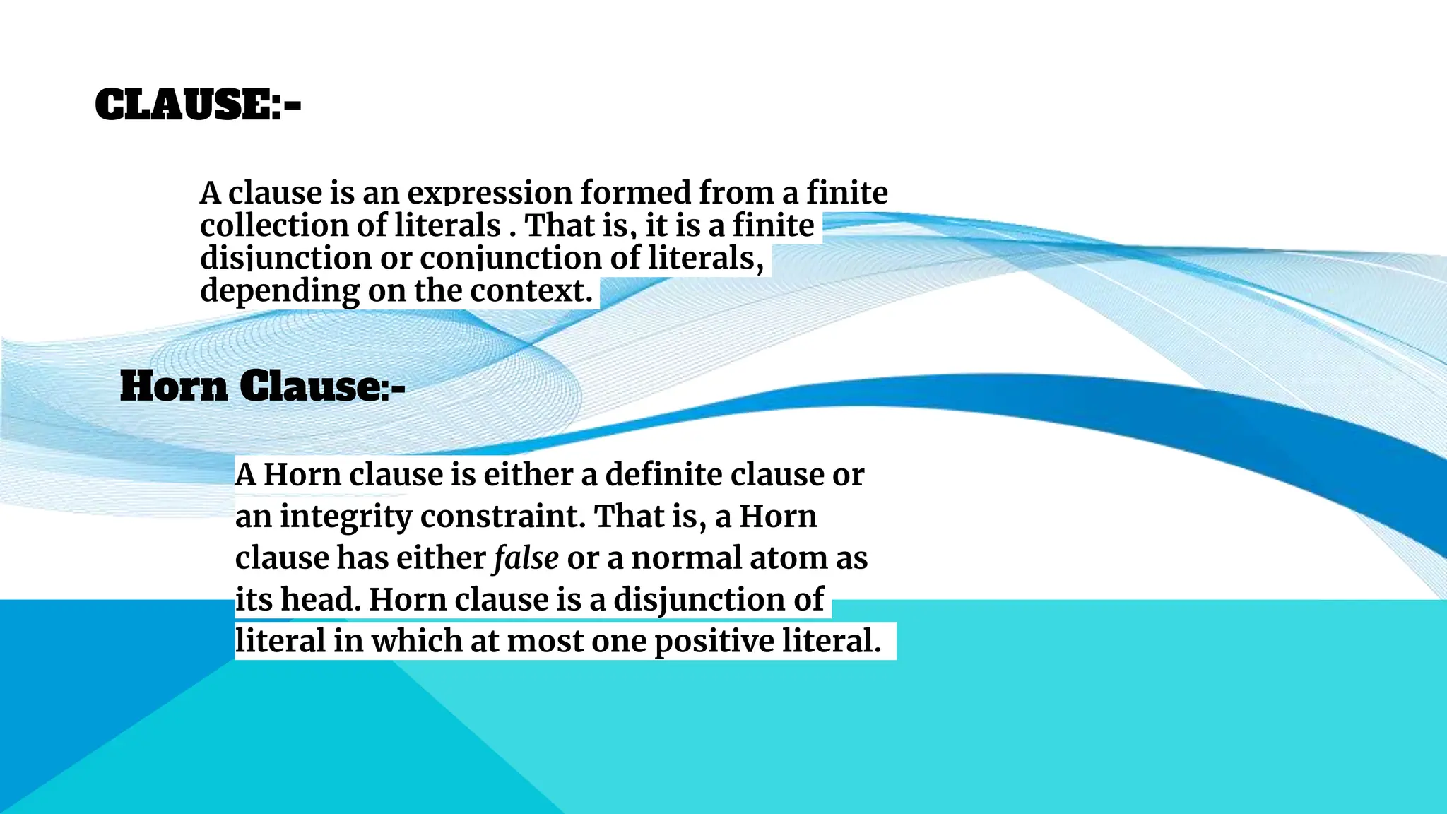 Artificial Intelligence Horn Clause Pptx