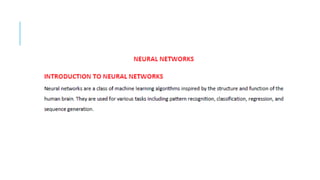 Artificial Intelligence - Neural Networks - Introduction | PPTX