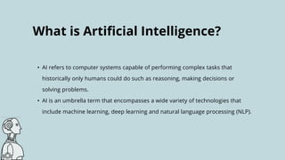 Artificial Intelligence - an overview of AI throughout History | PPTX