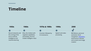 Artificial Intelligence - an overview of AI throughout History | PPTX