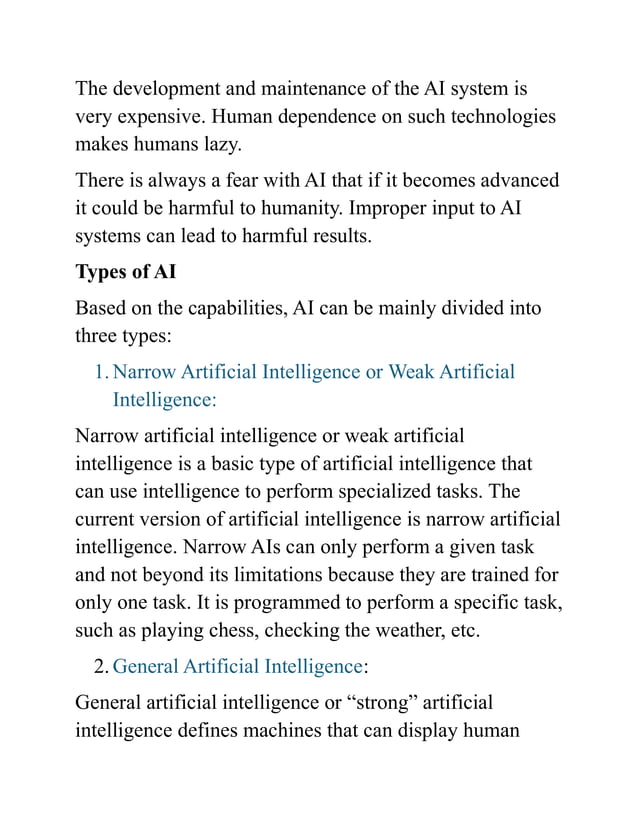 Artificial Intelligence Advantages and Disadvantages of Artificial ...