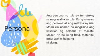 Filipino 8- Kwarter 2: Elemento ng Tula at iba pa | PPTX