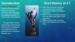 ARTIFICIAL INTELLIGENCENJNKJKJKIJUHUHUHU | PPT