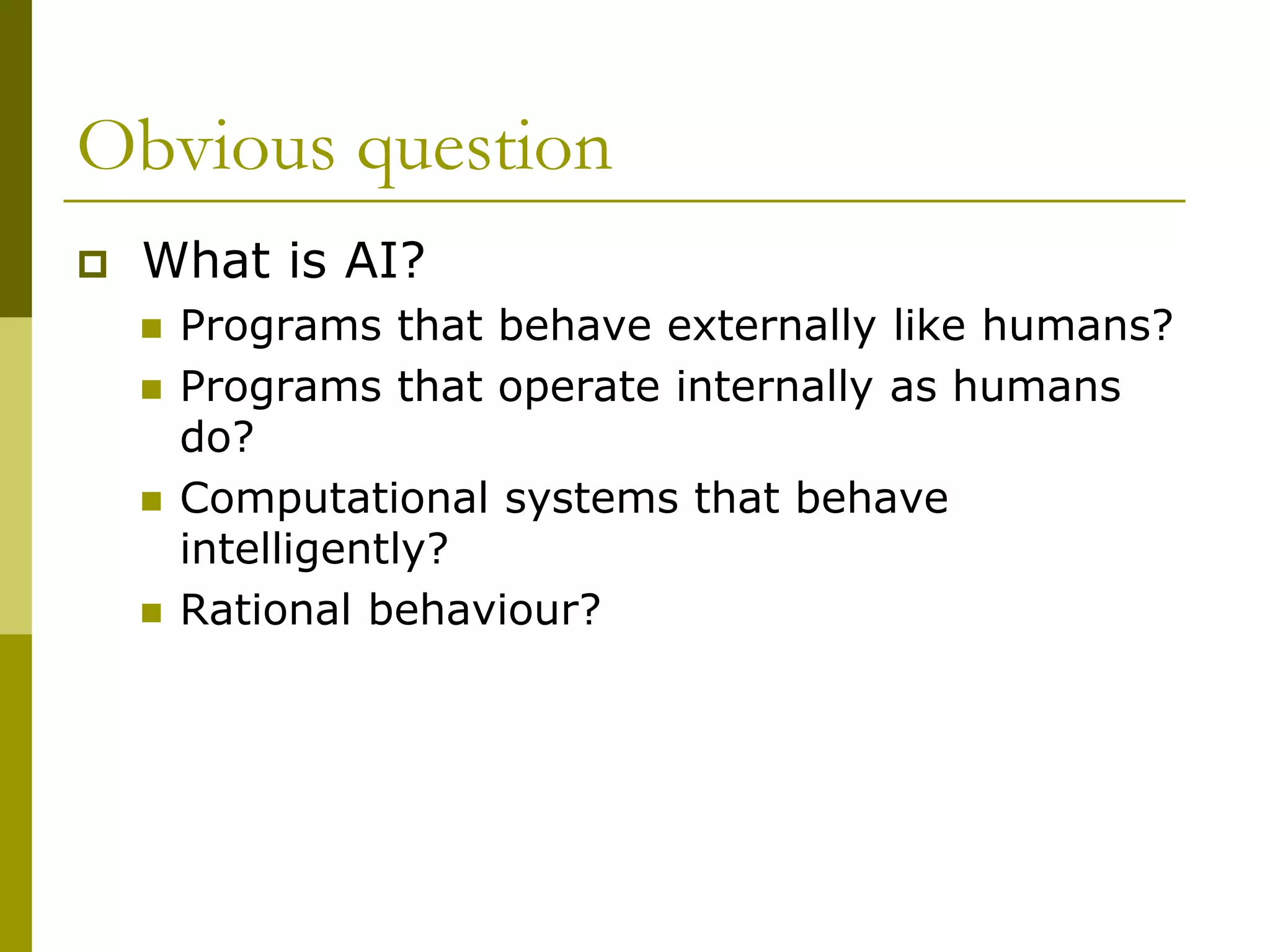 Artificial intelligence introduction | PPT