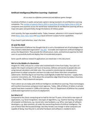 Artificial Intelligence-Machine Learning Explained.pdf | Technology ...