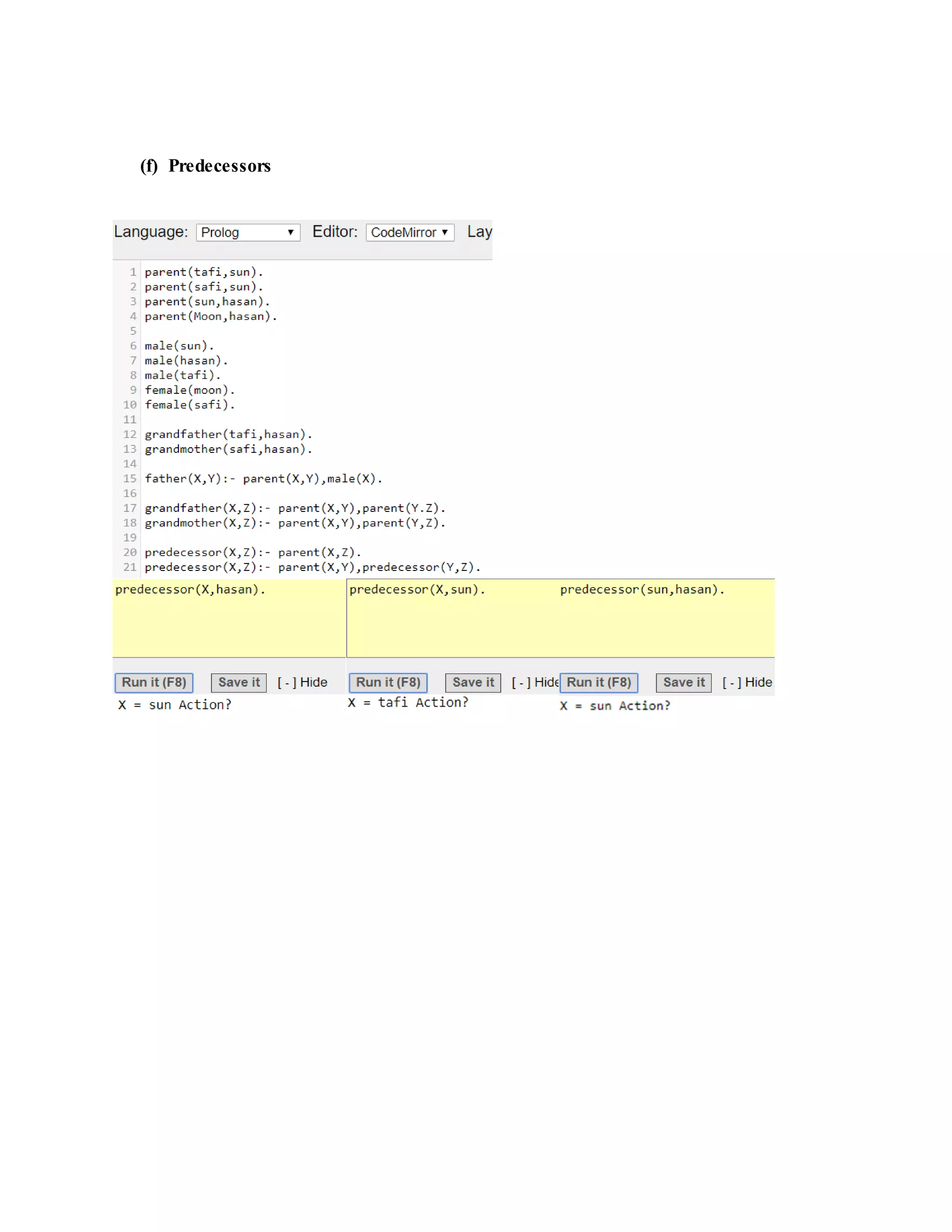 Artificial intelligence - Prolog | DOCX