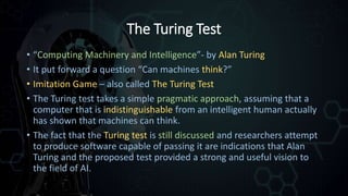 Artificial intelligence- The science of intelligent programs | PPTX