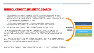 Heuristic Search Technique- Hill Climbing | PPT