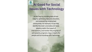 Uses of AI for People and Social Issues | PDF