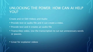 Artificial Intelligence (AI). | PPTX