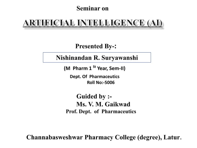 Artificial Intelligence (AI).pptx | Artificial Intelligence ...